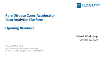 Rare Disease Cures Accelerator-Data and Analytics Platform